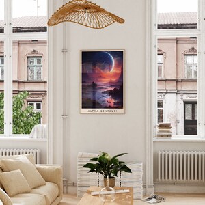 Vintage Alpha Centauri Galaxy Poster | Outer Space Art | Astronomy Wall ...