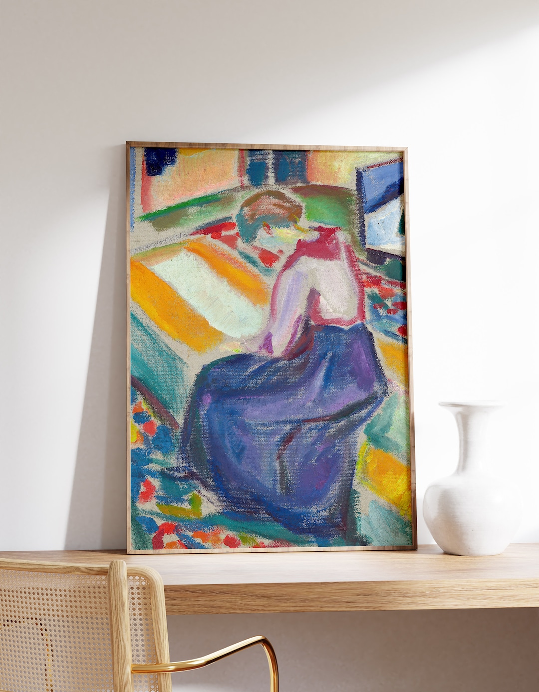 Edvard Munch Prints | Woman Seated on a Couch (1919) | Vintage Painting ...