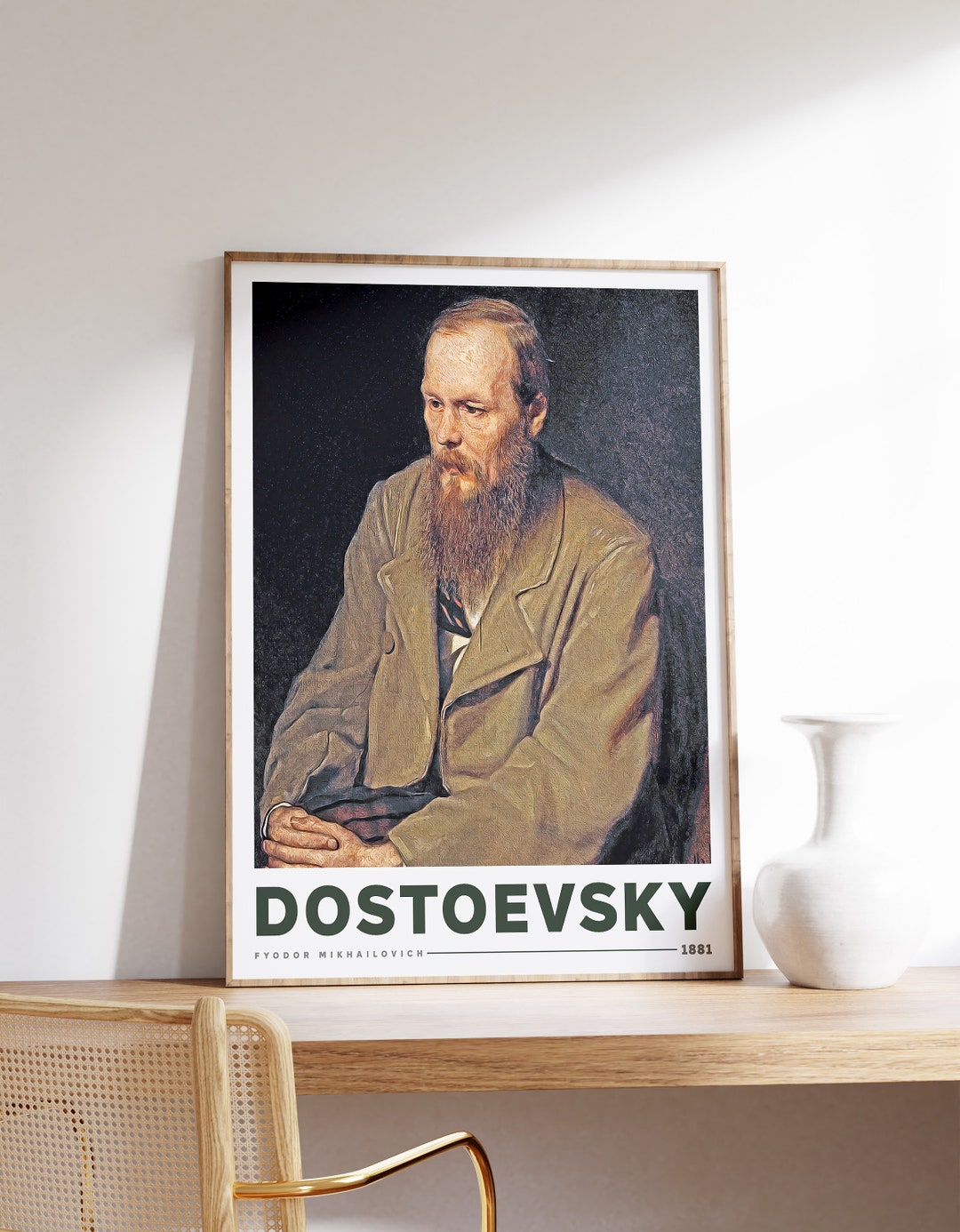 Fyodor Dostoevsky Poster | Vintage Wall Art | Bookworm Gift | Wall Art ...