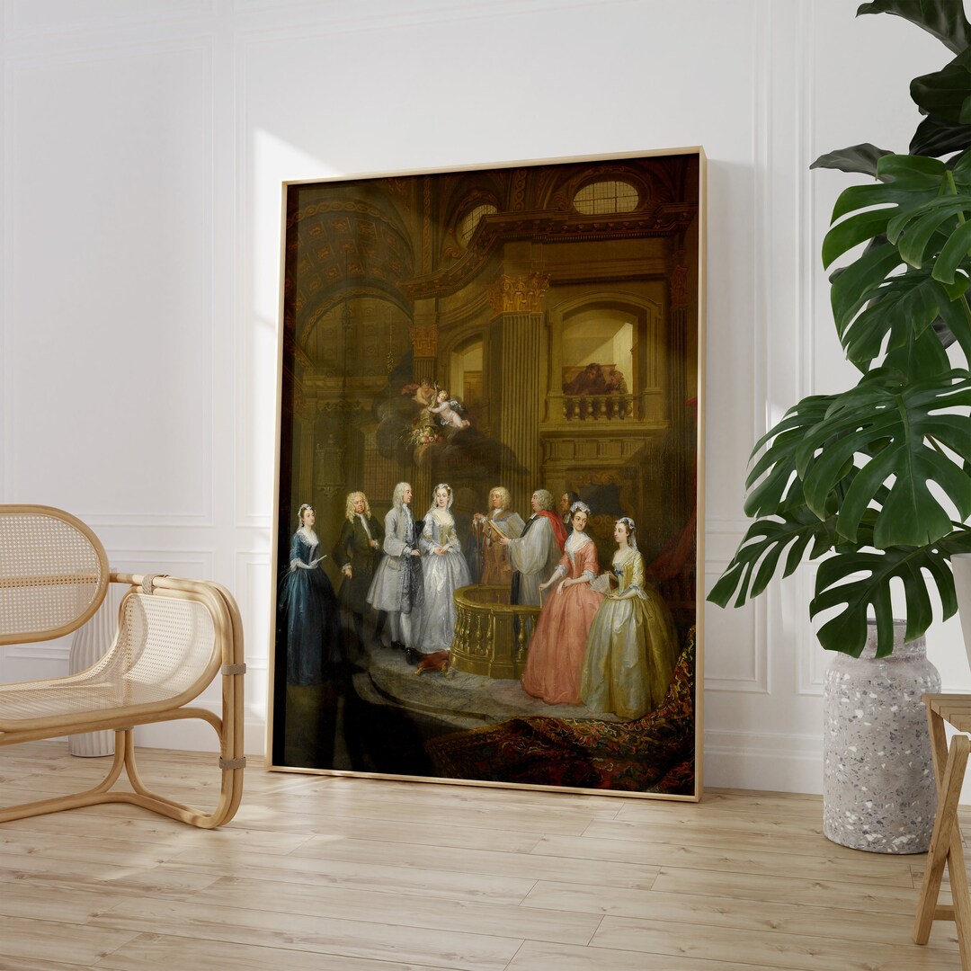 William Hogarth - the Wedding of Stephen Beckingham and Mary Cox (1729 ...