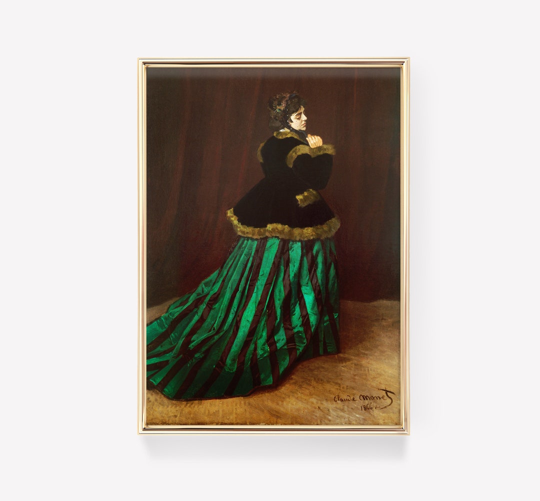 Premium Print | Claude Monet - Camille the Woman in the Green Dress ...