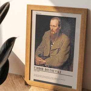 Fyodor Dostoevsky Poster | Dostoevsky Print | Vintage Wall Art ...