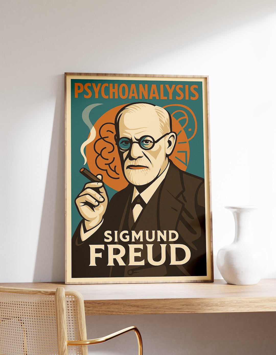 Sigmund Freud - Philosopher Poster, Psychoanalysis, Therapy Room Wall ...