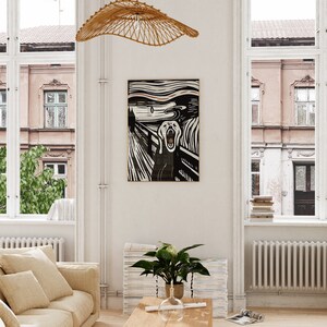 The Scream Dog Print | Dog Portrait Poster | Edvard Munch Oil Painting ...