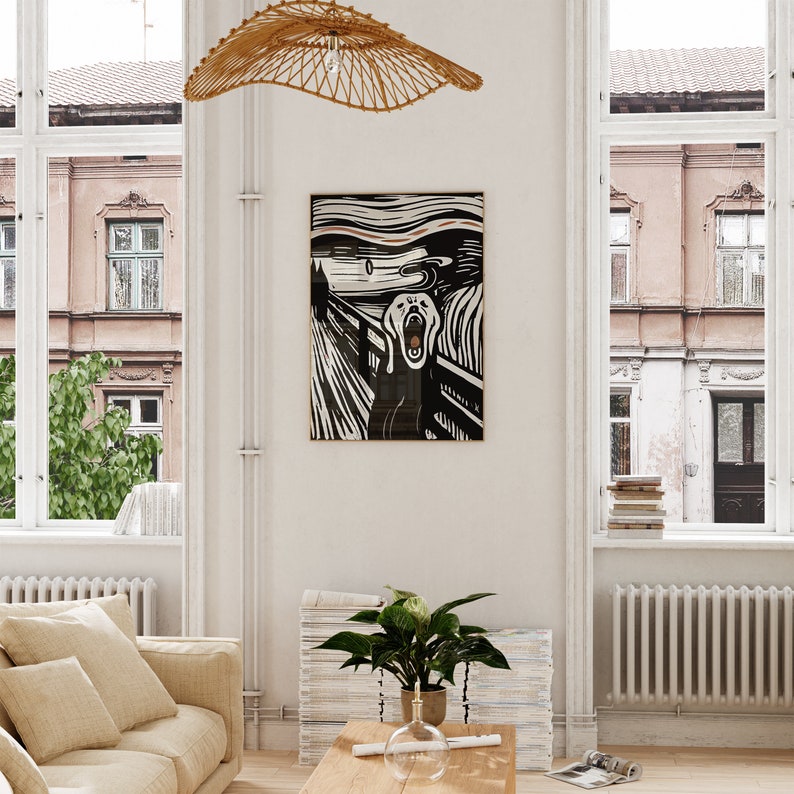 The Scream Dog Print Dog Portrait Poster Edvard Munch Oil - Etsy