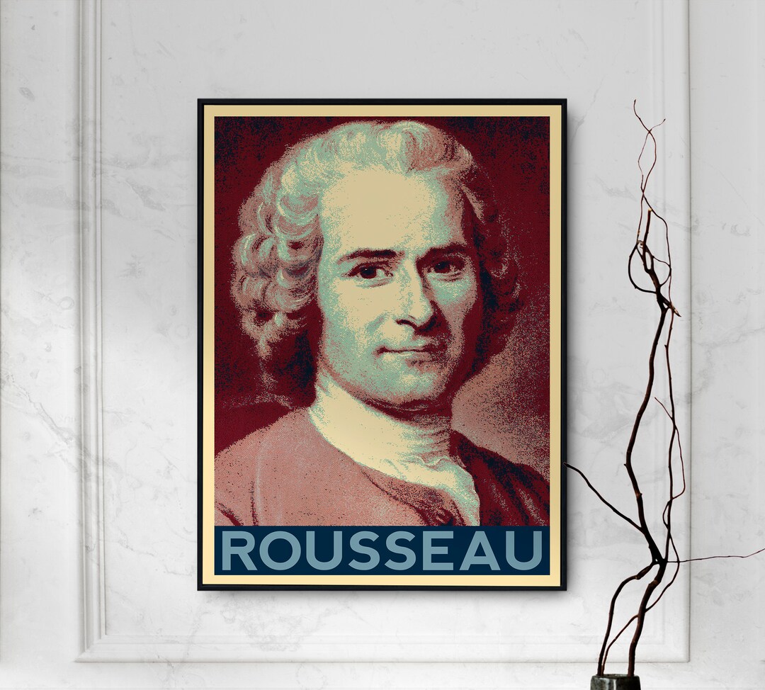 Jean Jacques Rousseau Original Art Print - Philosophy Philosopher ...