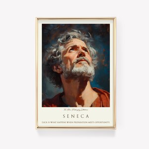 Seneca Print | Vintage Painting | Stoic Decor | Modern Home Decor ...