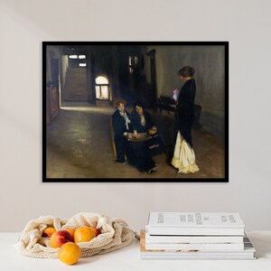 John Singer Sargent - Venetian Bead Stringers (1880) | Vintage Poster | Dark Academia Print ...