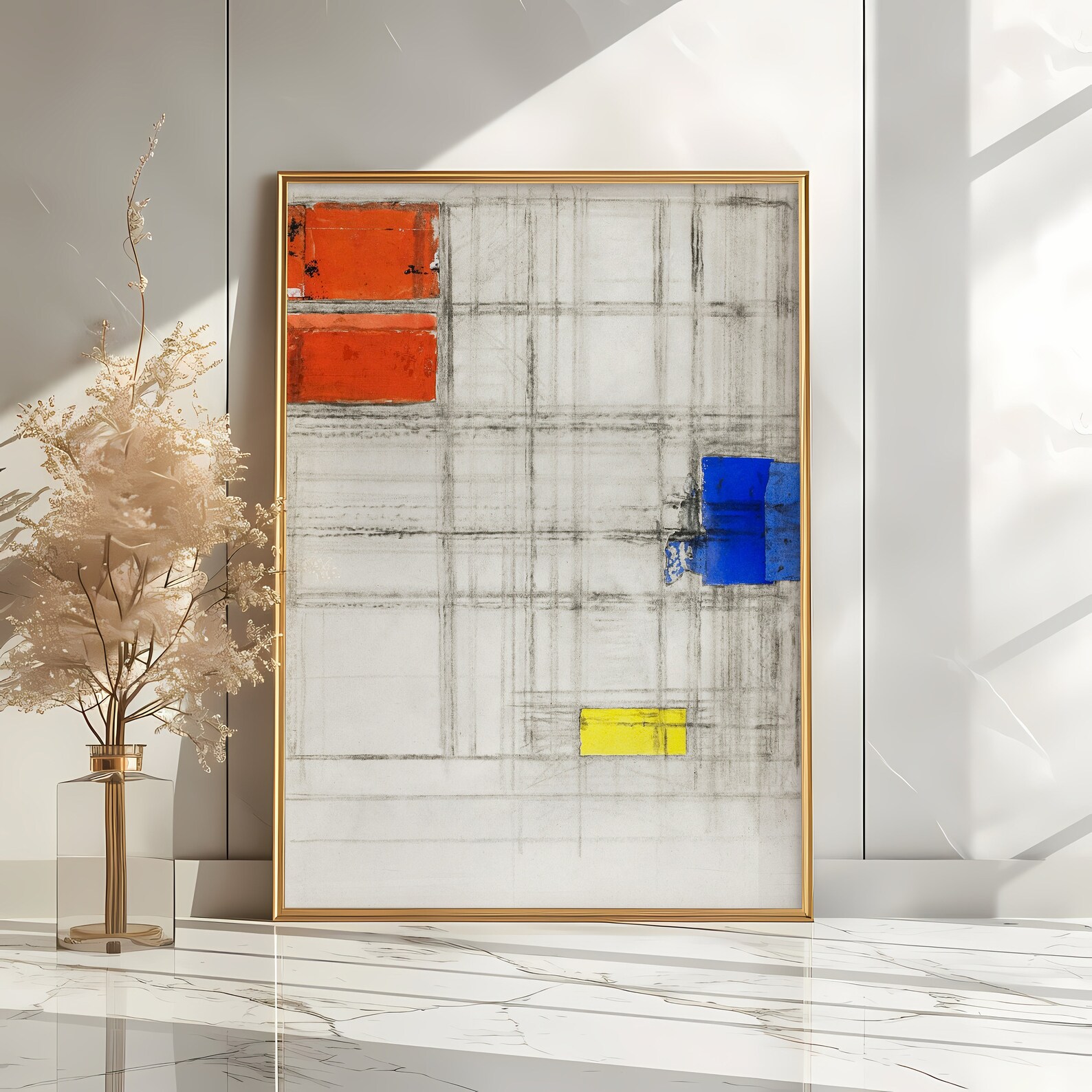 Study for a Composition by Piet Mondrian | Abstract Art Print | Vintage ...