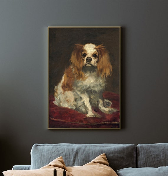 Edouard Manet A King Charles Spaniel 1866 Dog Vintage - Etsy