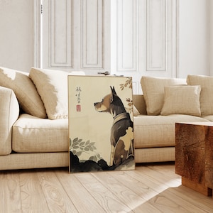 Japanese Dog Poster | Animal Poster | Dog Art Print | Dog Wall Art ...