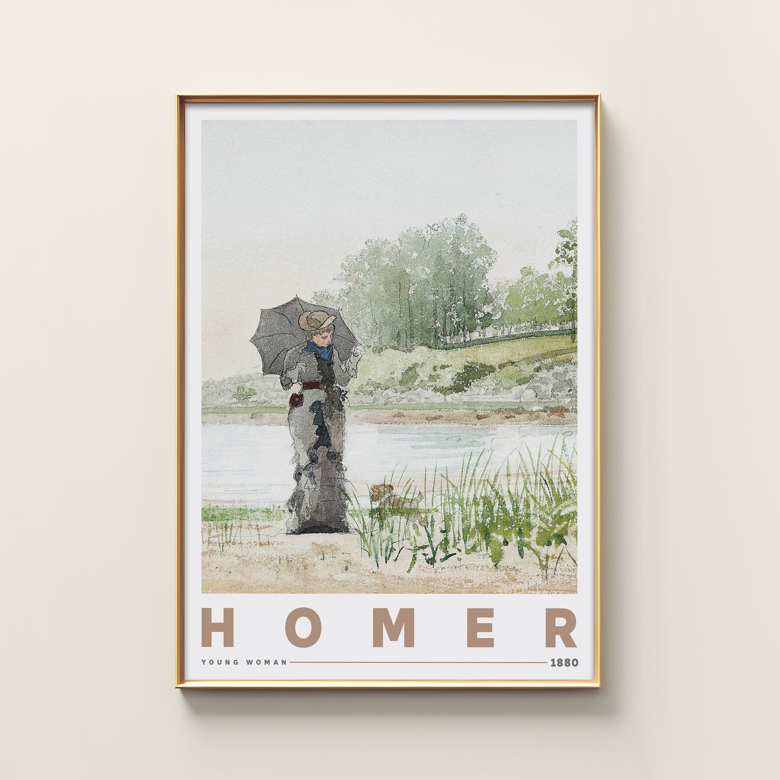Winslow Homer Print | Young Woman (1880) | Farmhouse Decor | Museum ...