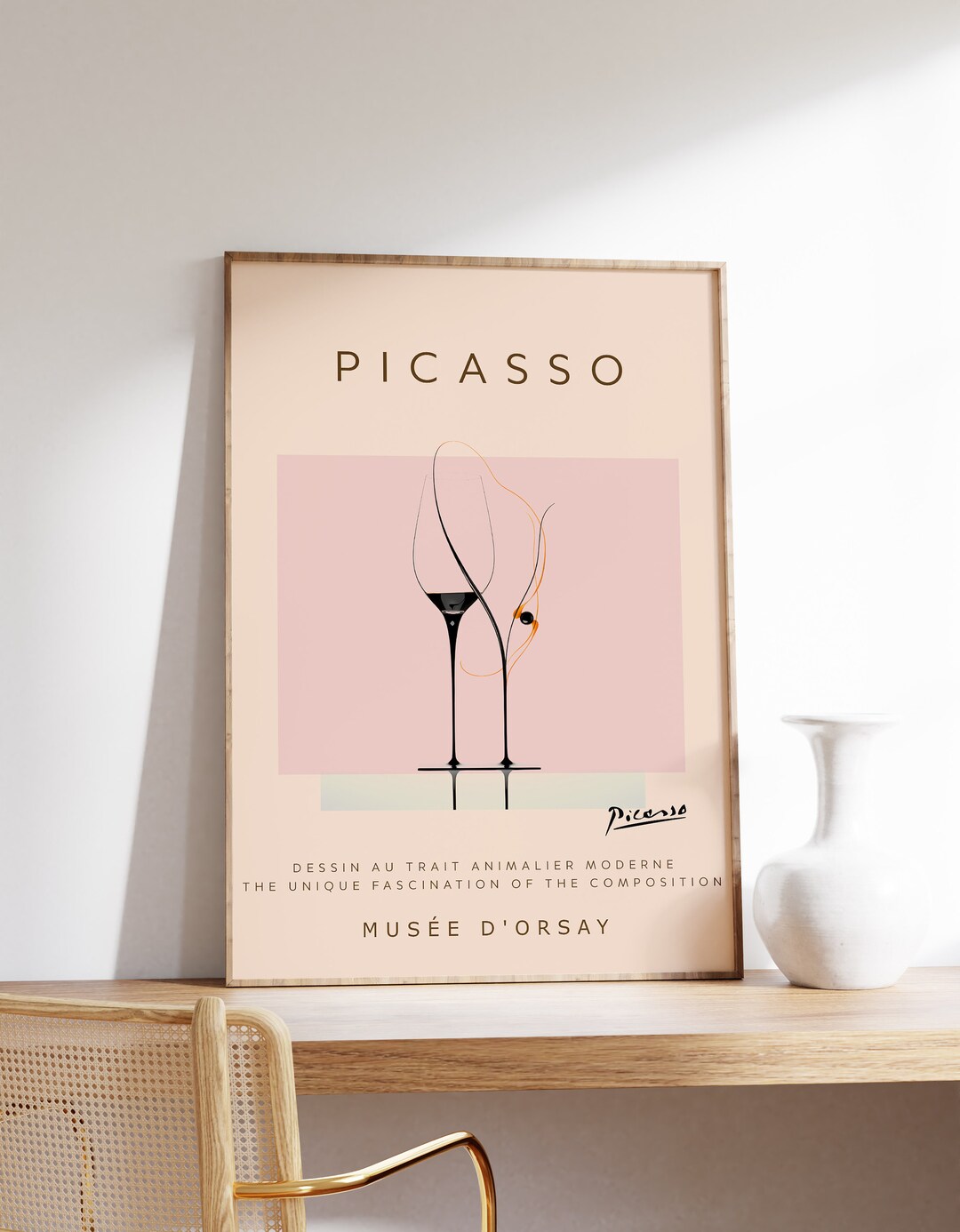 Line Art Champagne Print | Champagne Poster | Vintage Line Art Art ...