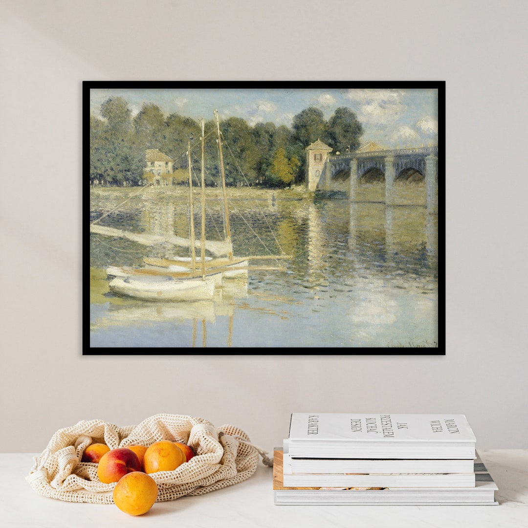 Claude Monet - the Argenteuil Bridge (1874) | Sailboats Painting ...