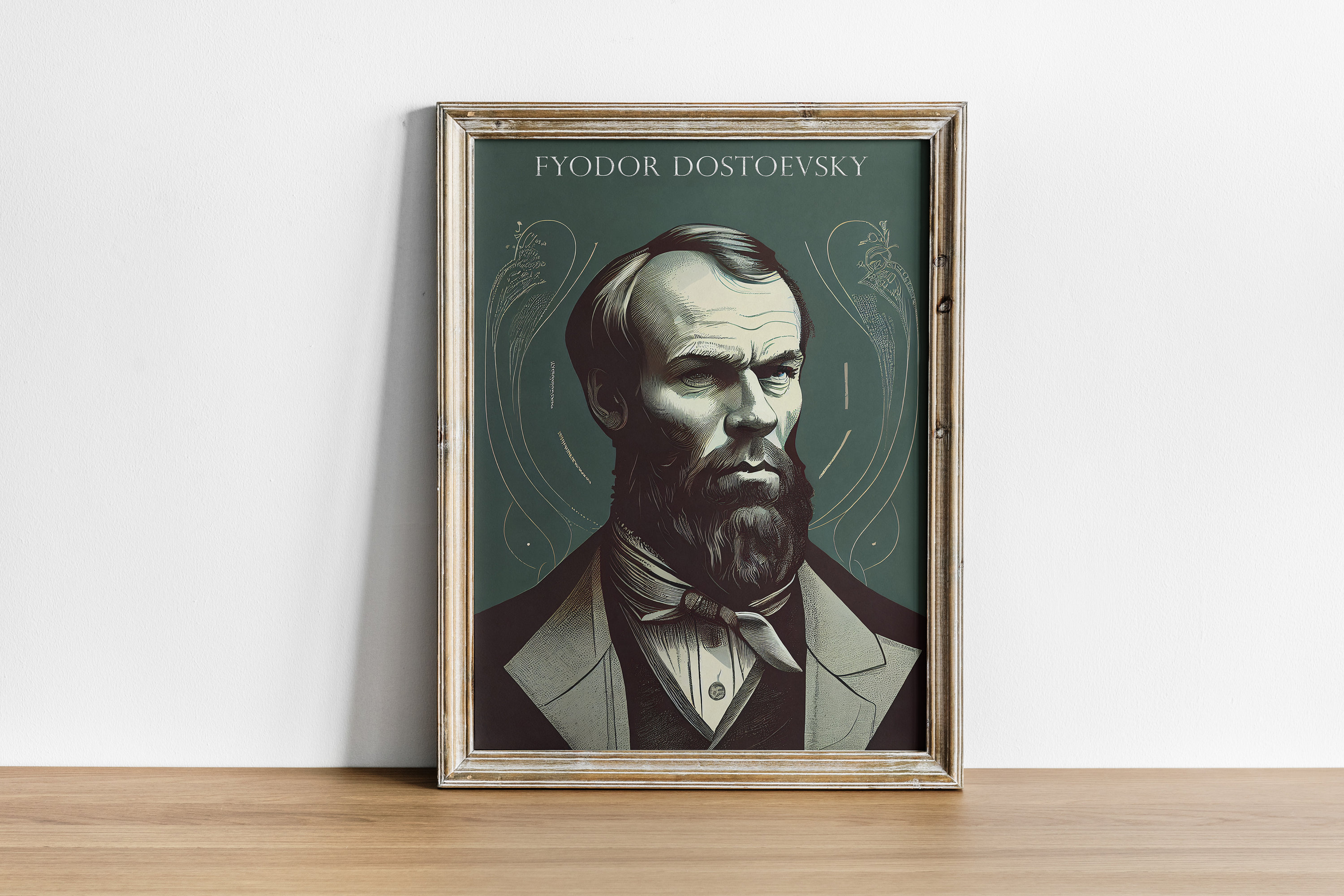 Fyodor Dostoevsky Poster | Vintage Wall Art | Bookworm Gift | Bookworm ...