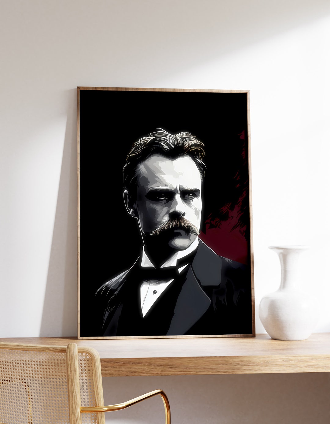 Friedrich Nietzsche Print | Vintage Print | Minimal Wall Decor | Wall ...