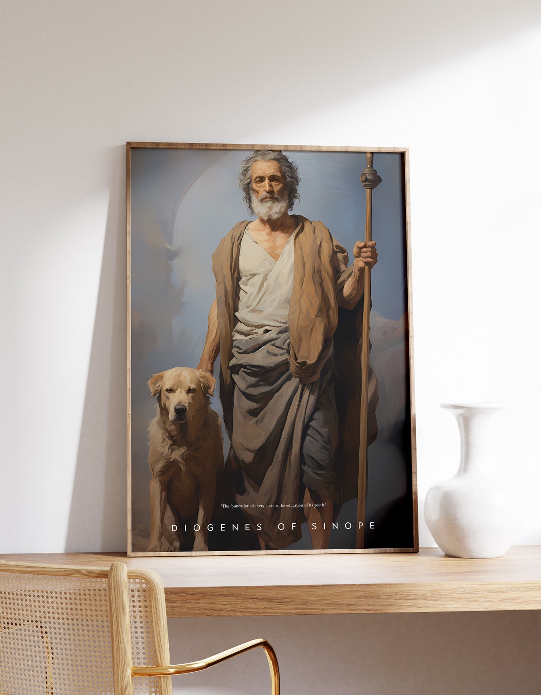 Diogenes of Sinope Poster | Philosopher Print | Bookworm Gift | Quote ...