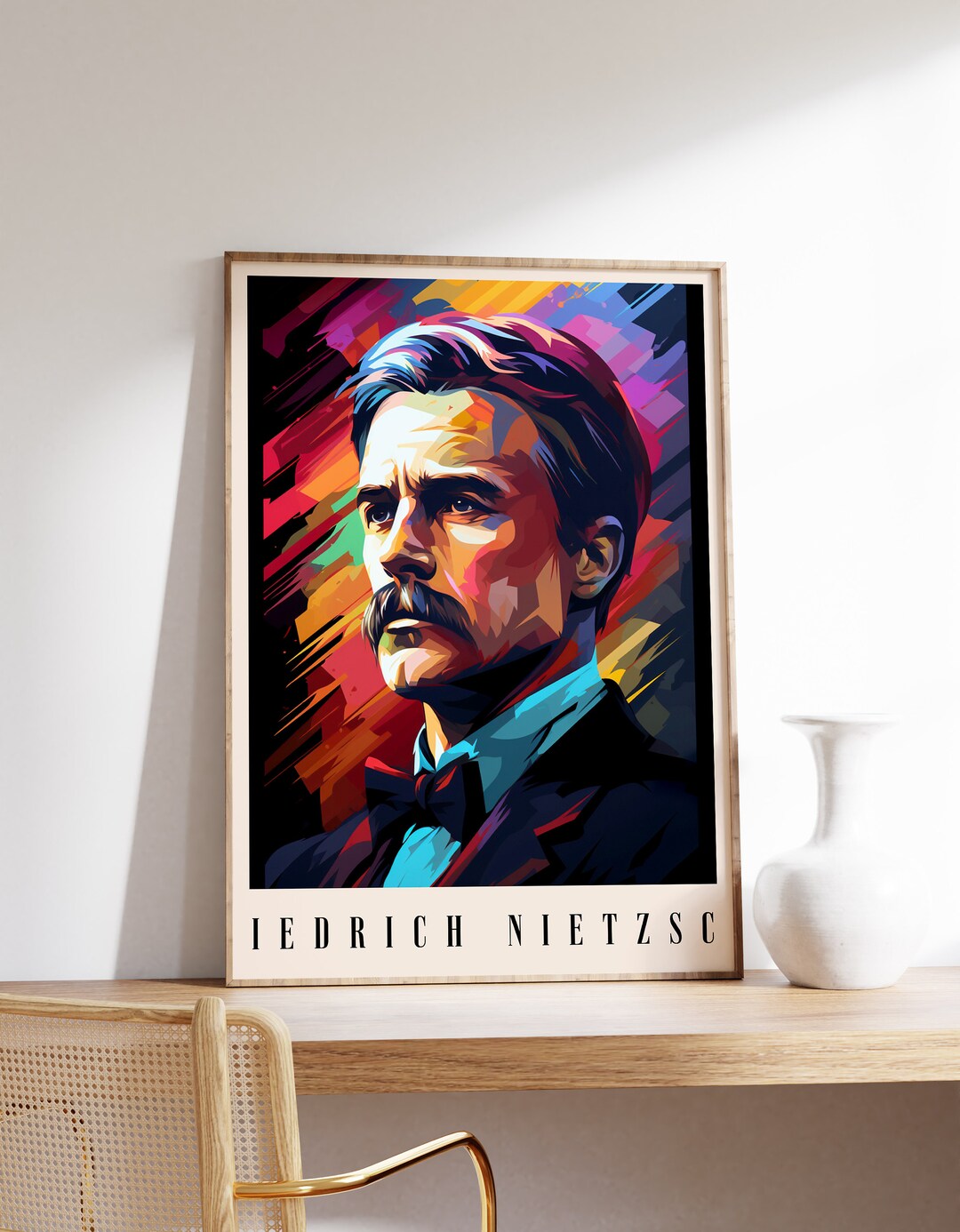 Friedrich Nietzsche Poster | Philosopher Print | Bookworm Gift | Home ...