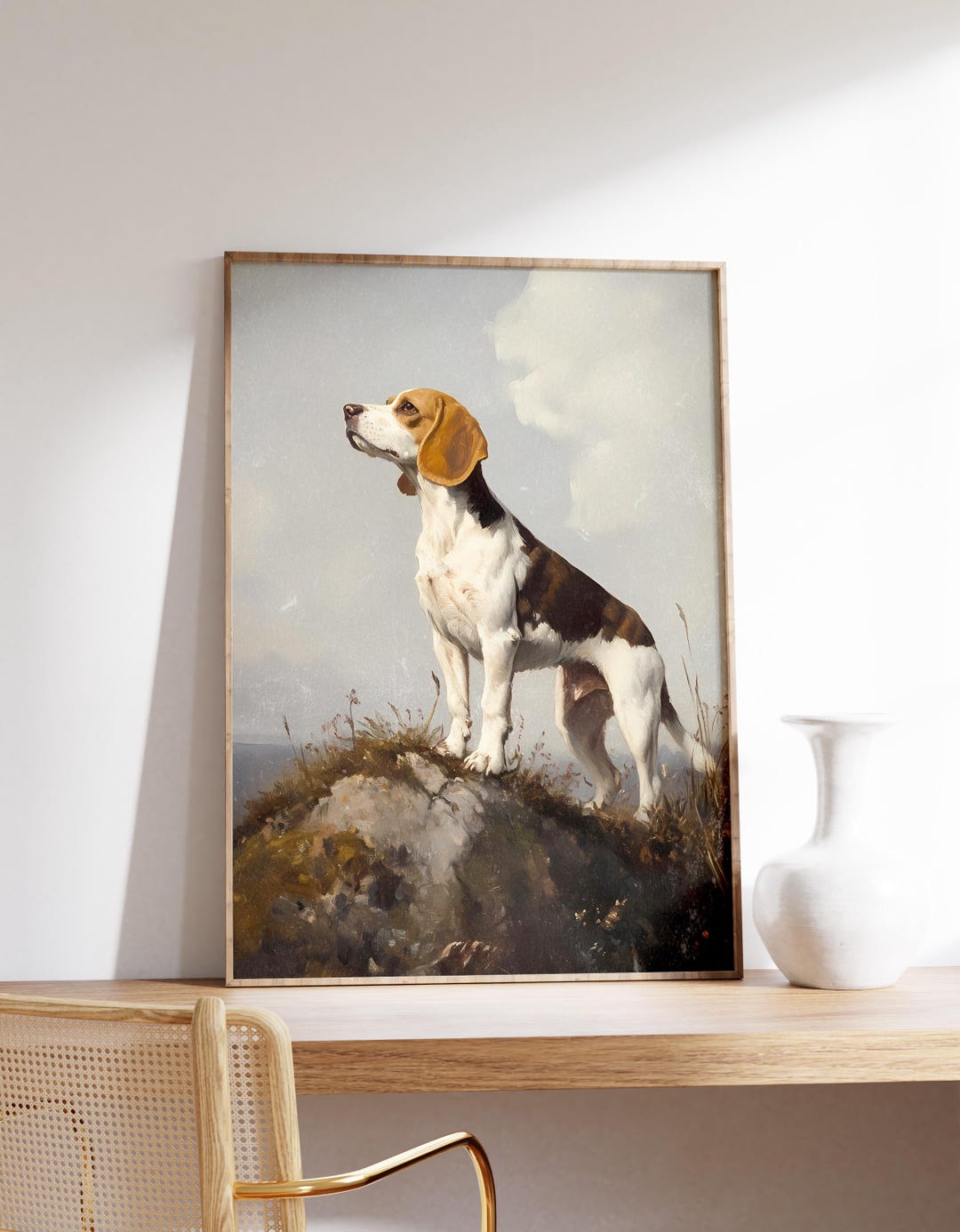 Vintage Beagle Dog Print | Beagle Poster | Dog Wall Art | Vintage ...