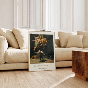 Francisco Goya Art Poster | Witches Flight | Gothic Print | Witches ...
