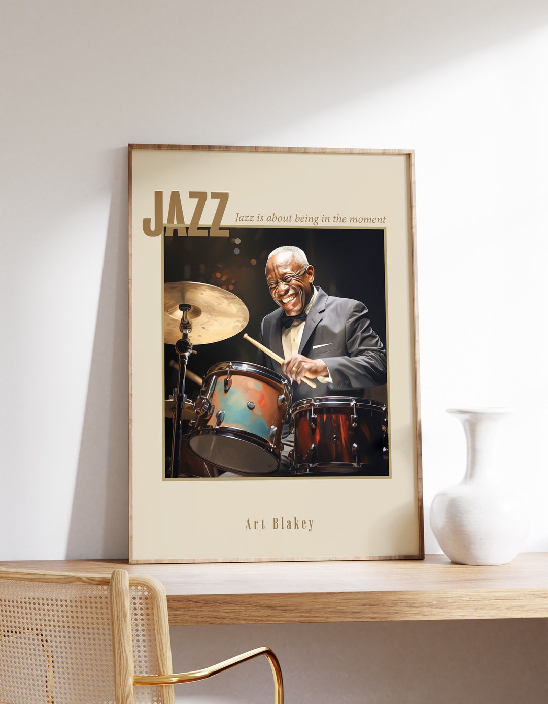 Art Blakey Poster | Musical Print | Jazz Poster | Jazz Portrait ...