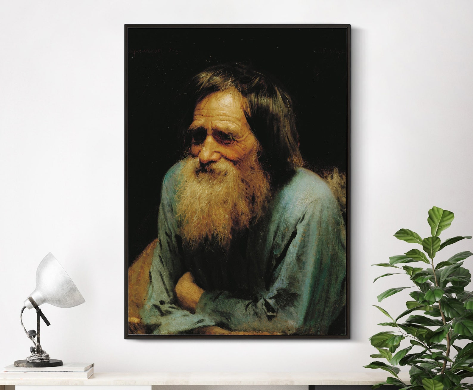 Ivan Kramskoi - Mina Moiseyev (1882) - Painting Photo Poster Print Art ...