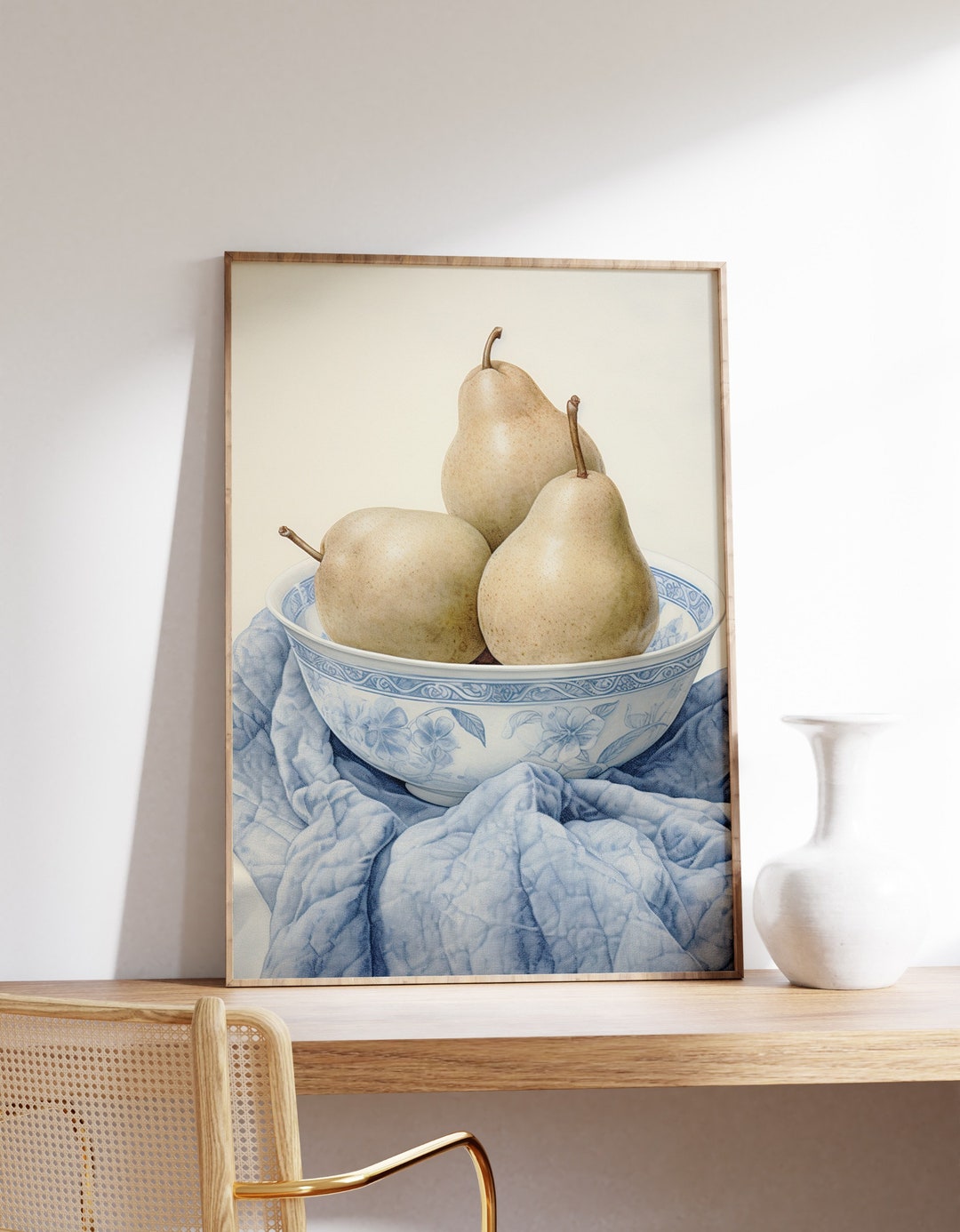 Pear Still Life Print | Country Kitchen Wall Art | Rustic Decor ...