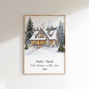 New Home Poster | First Christmas in New Home Print | Custom ...