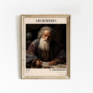 Archimedes | Scientist Portrait | Math Genius Art | Inspirational Quote ...