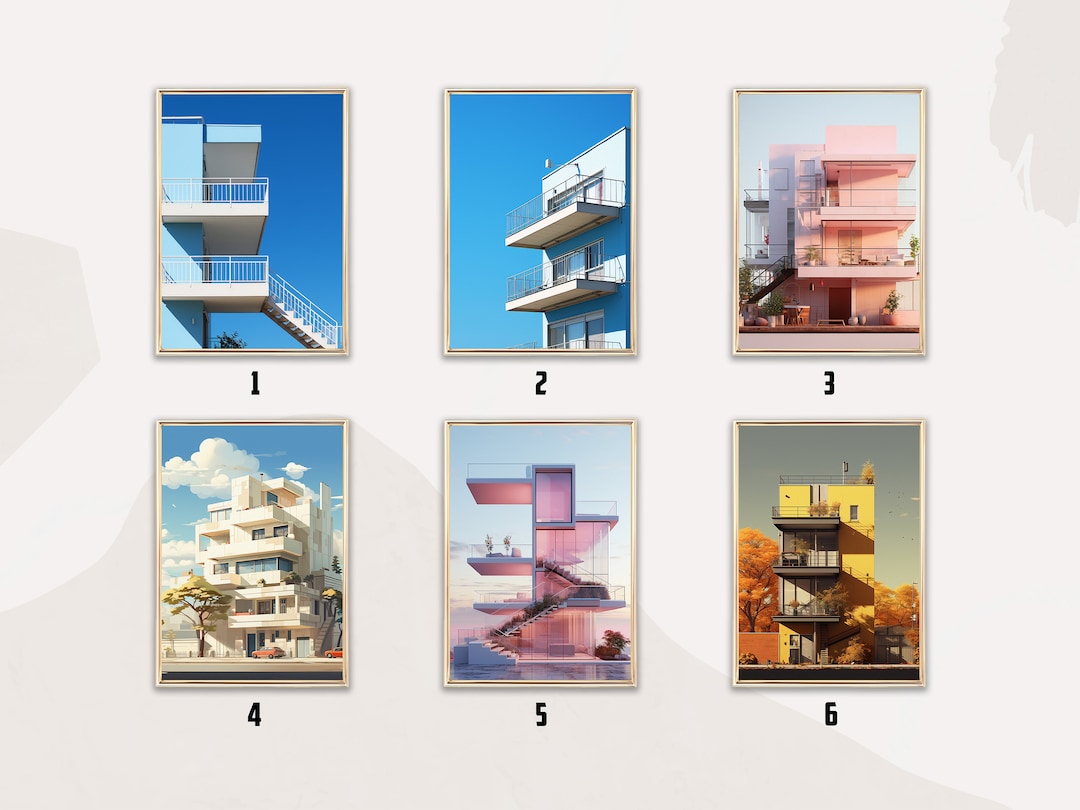Architecture Print | Building Poster | Modern Building Print | Minimal ...