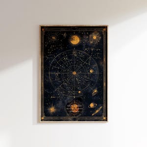 Custom Zodiac Chart | Astrology Art | Star Map | Horoscope Design ...