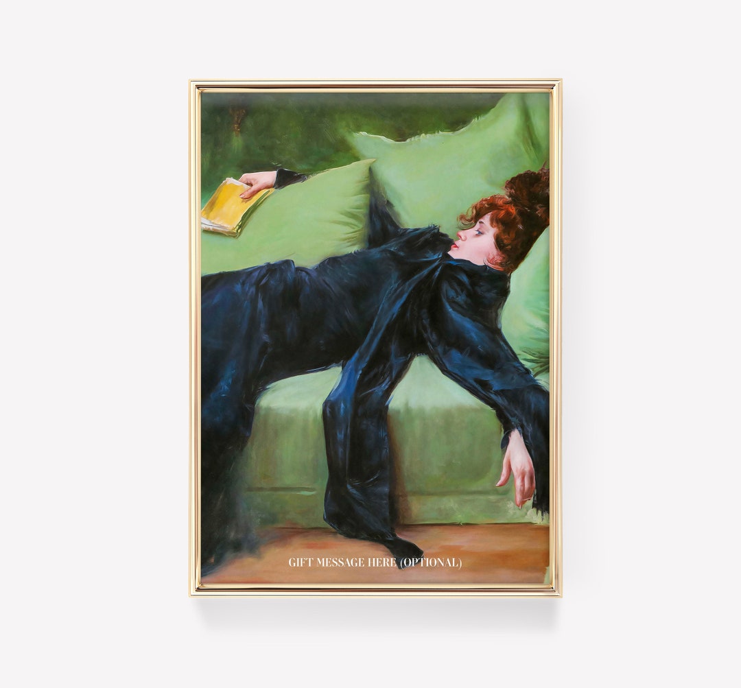 Decadent Young Woman | Custom Cute Gift Print | Victorian Female Figure ...