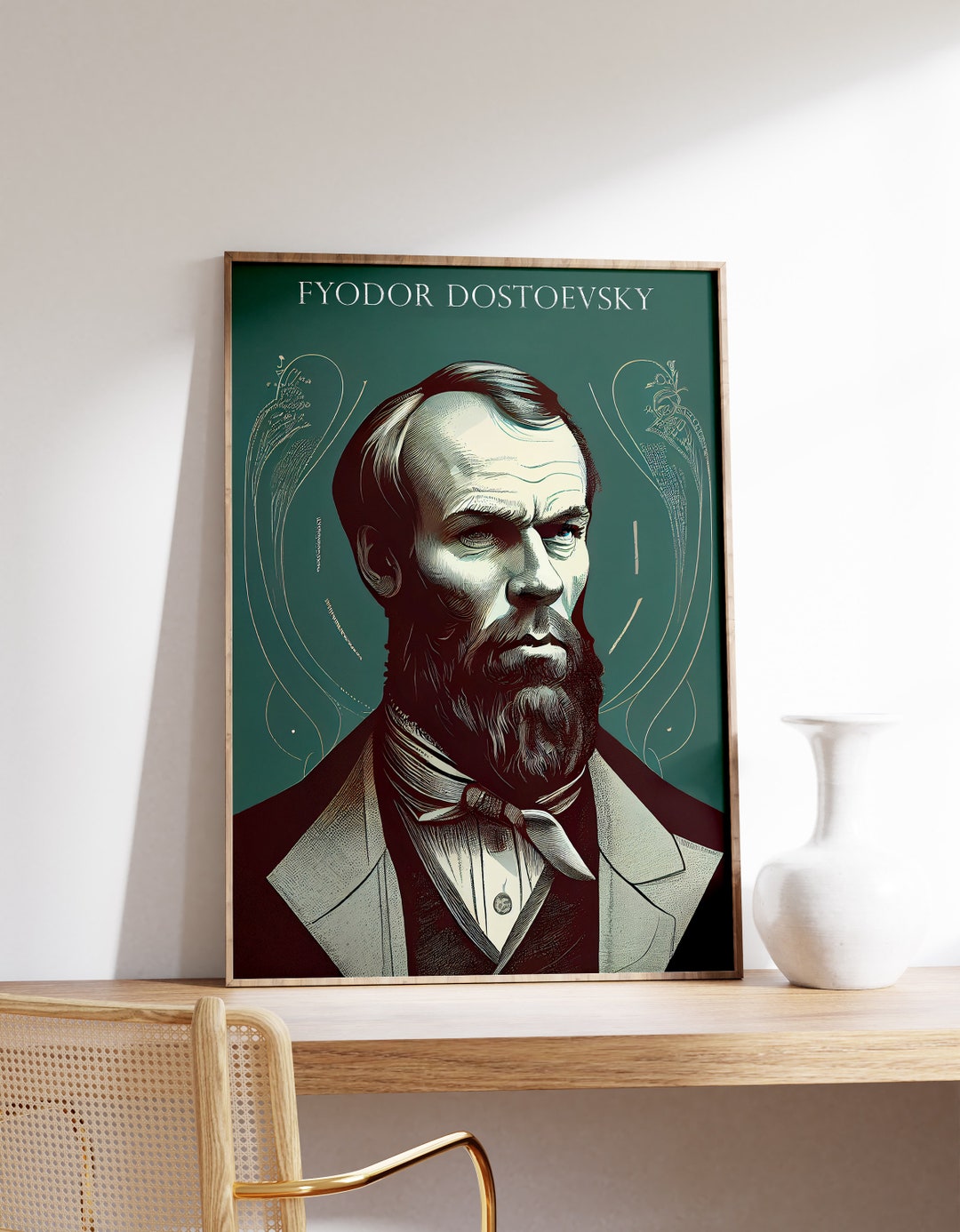 Fyodor Dostoevsky Poster | Vintage Wall Art | Bookworm Gift | Bookworm ...