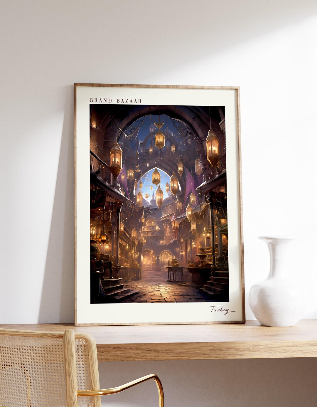 Grand Bazaar Travel Poster | Turkey Travel Decor | Turkey Poster ...