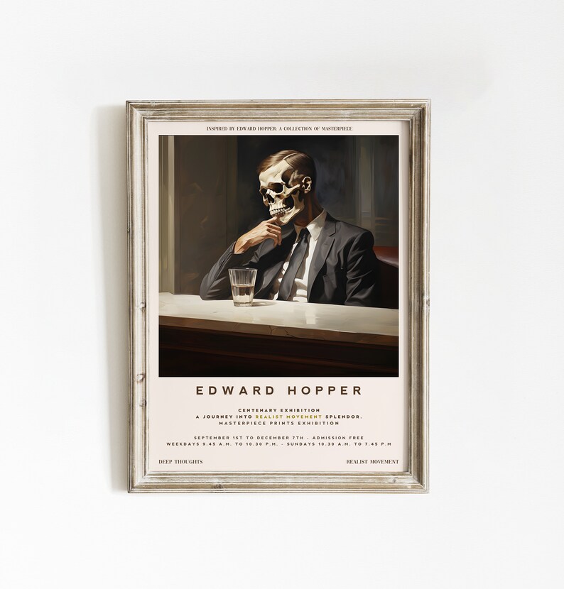 Edward Hopper Exhibition Art Print | Mid Century Modern | Memento Mori ...