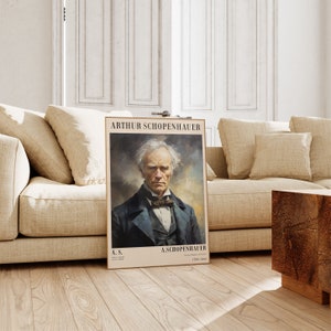 Arthur Schopenhauer Poster | Vintage Wall Art | Bookworm Gift | Wall ...