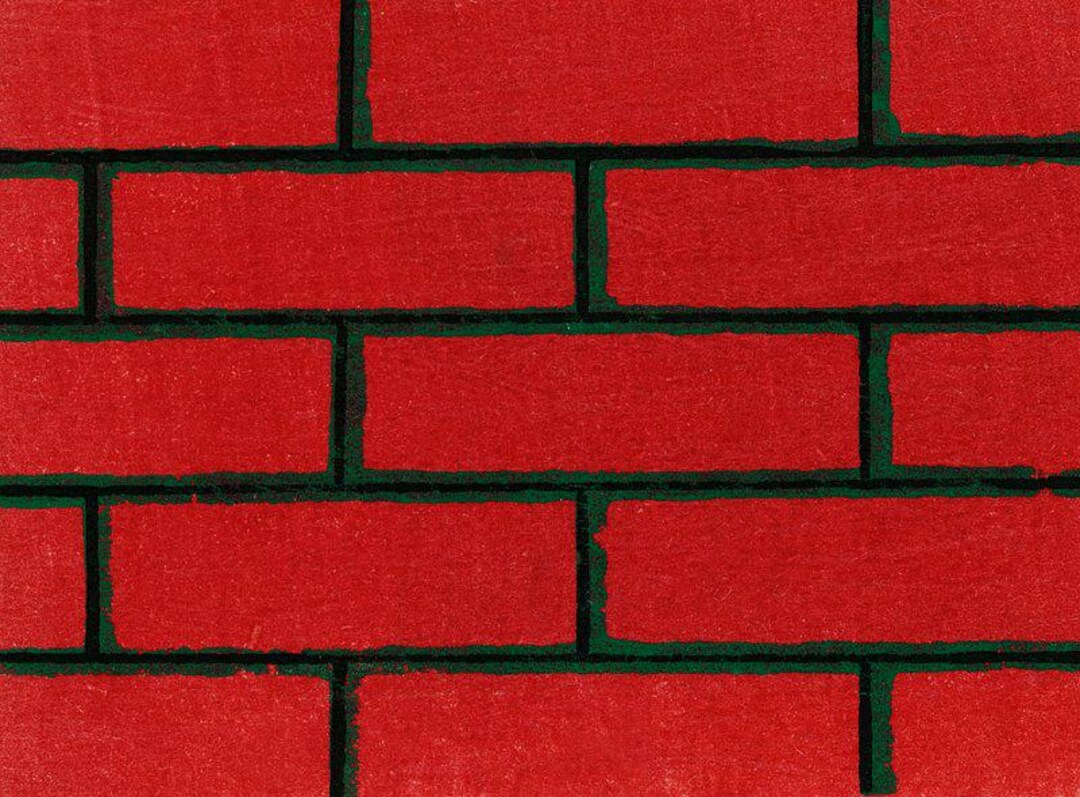 Red Brick Art | Sol Lewitt Print | 1991 Artwork | Bold Abstract | Wall ...