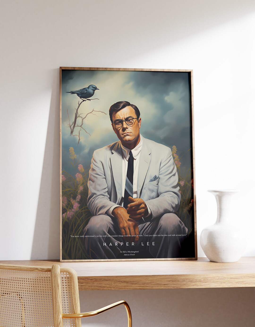 Harper Lee Poster | to Kill a Mockingbird, Book Art Print | Bookworm ...