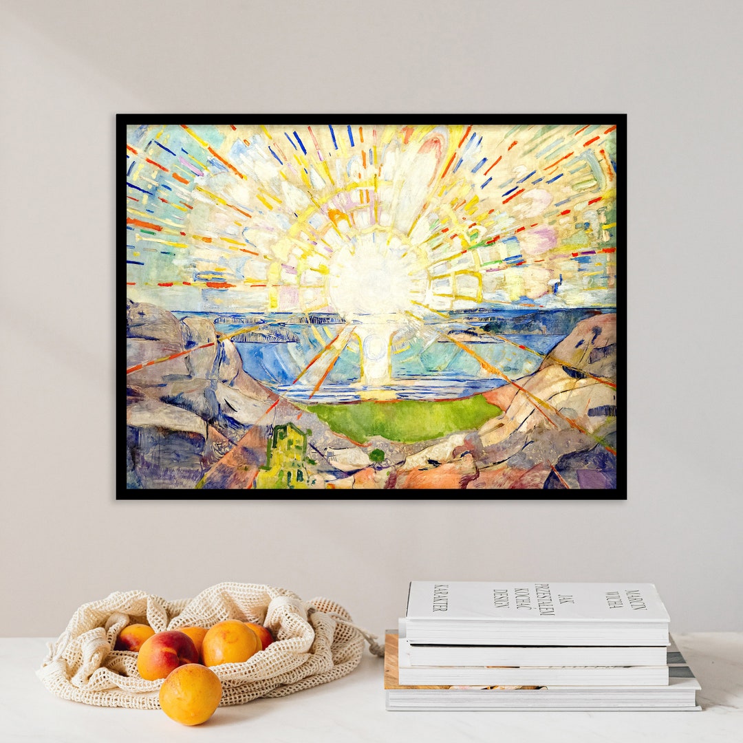 Edvard Munch - the Sun (1911) | Giclee Print Canvas Painting Edward ...