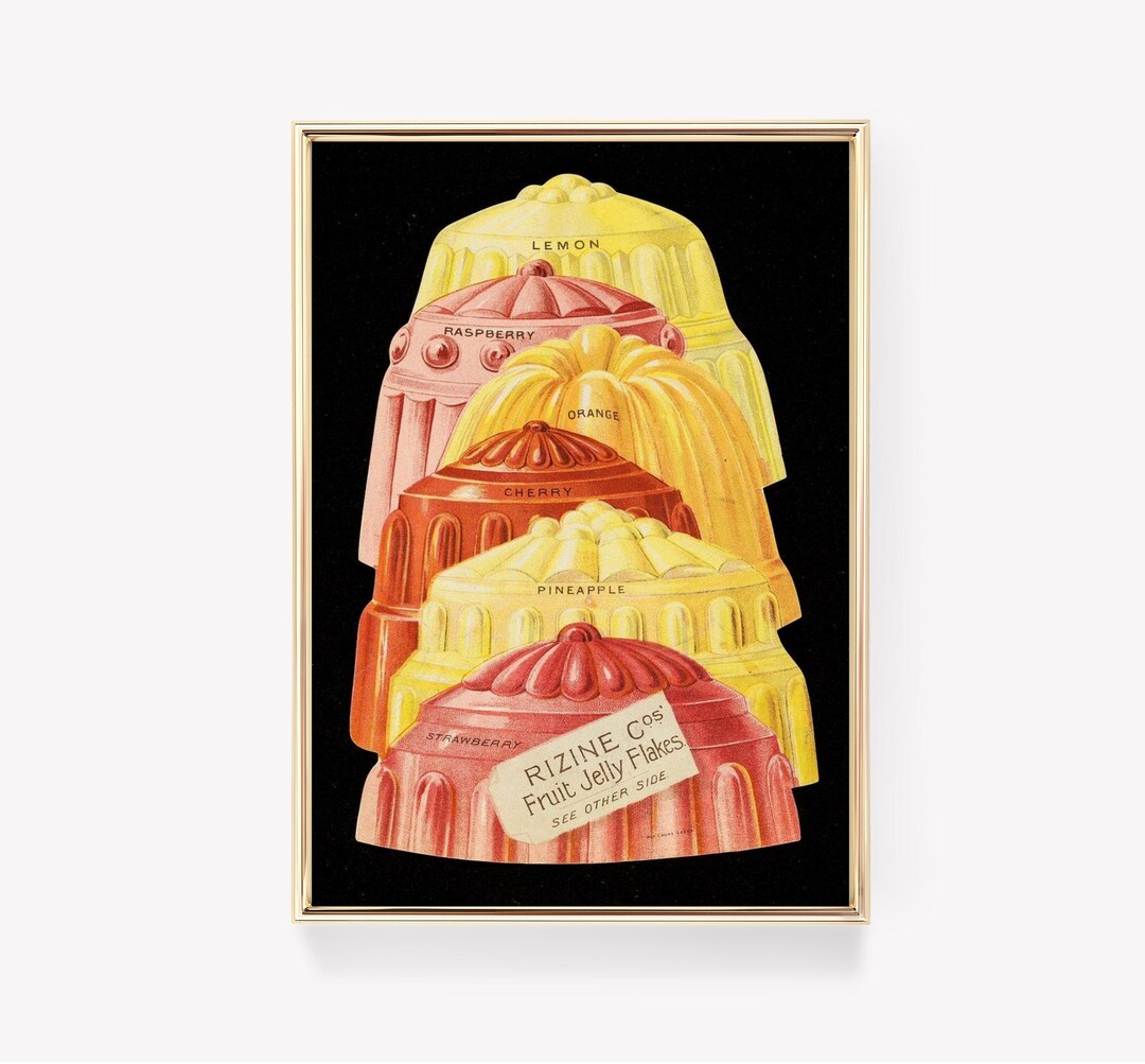 Vintage Jelly Print | Retro Fruit Advertisement | Antique Jelly Poster ...