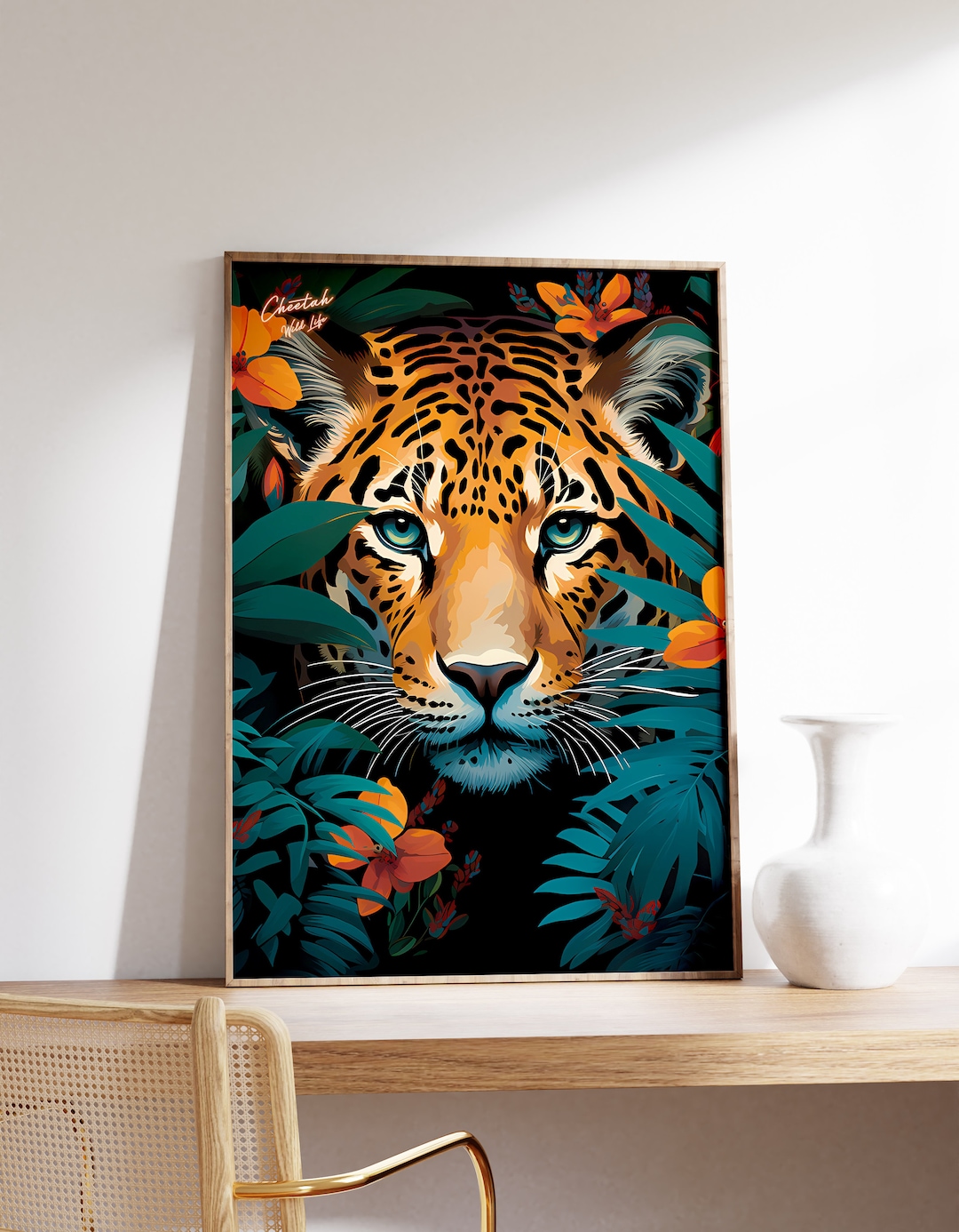 Cheetah Print | Cheetah Poster | Vintage Animal Art | Wild Life Wall ...