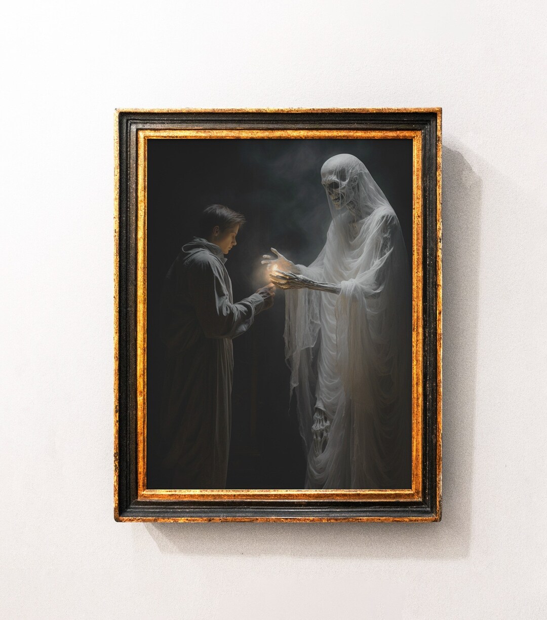 Ghost With Vampire | Vampire Oil Painting | Vintage Poster | Art Poster ...
