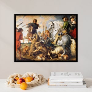 Peter Paul Rubens - Wolf and Fox Hunt (1616) - Art Print Painting ...