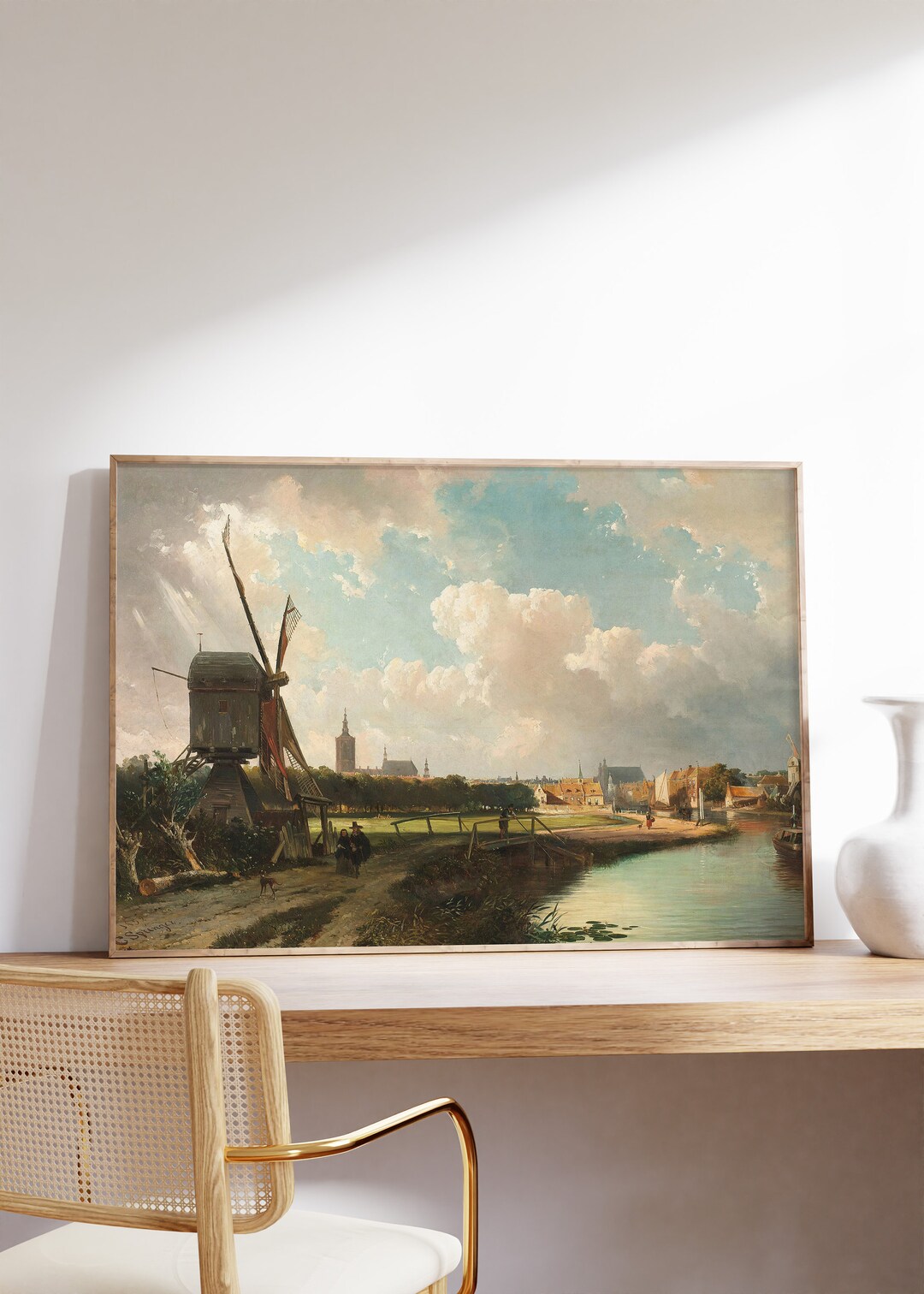 Windmill Poster, Windmill Canvas, Windmill Painting, Windmill Print ...
