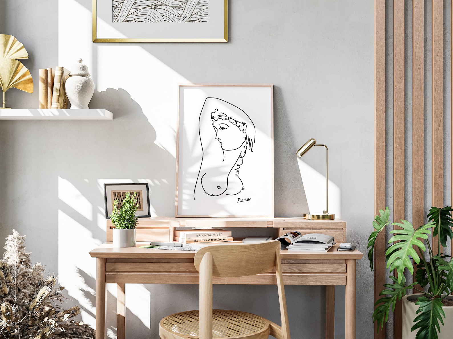 Picasso Female Body Line Art Print | Pablo Picasso Print | Minimalist ...