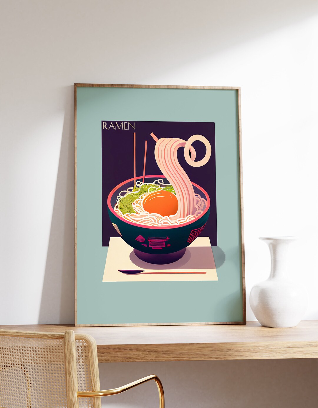 Japanese Food Print | Modern Kitchen Decor | Ramen Poster | Food Print ...