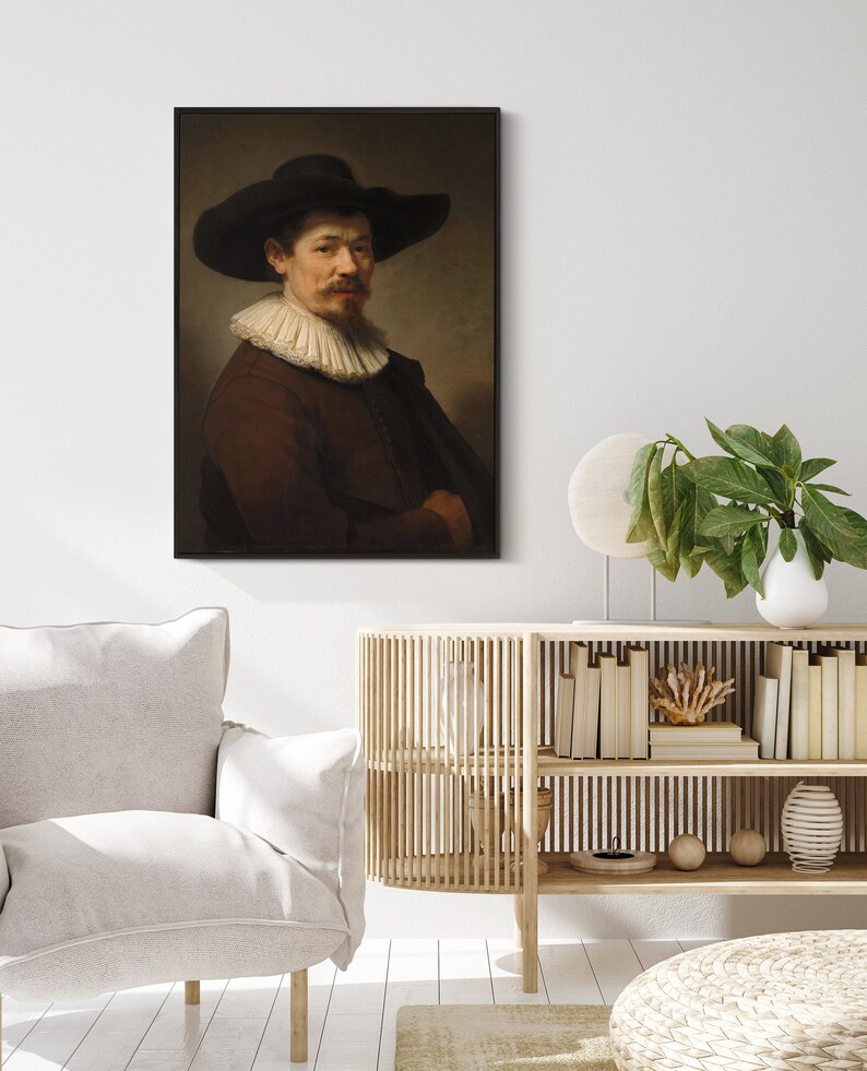 Rembrandt Van Rijn Herman Doomer 1640 Vintage Man - Etsy