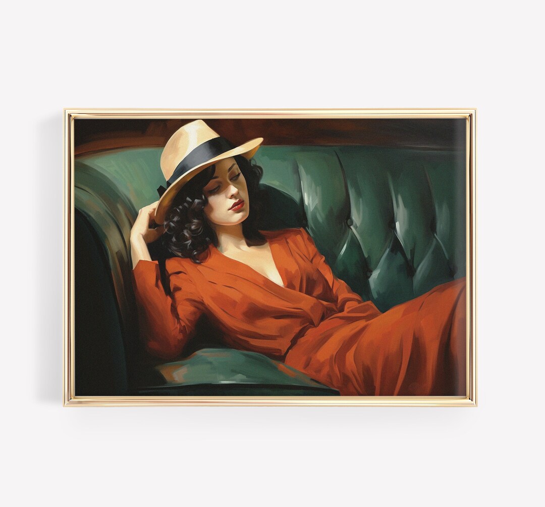 Victorian Female Figure | Edward Hopper | Red Decor | Antique Aesthetic ...
