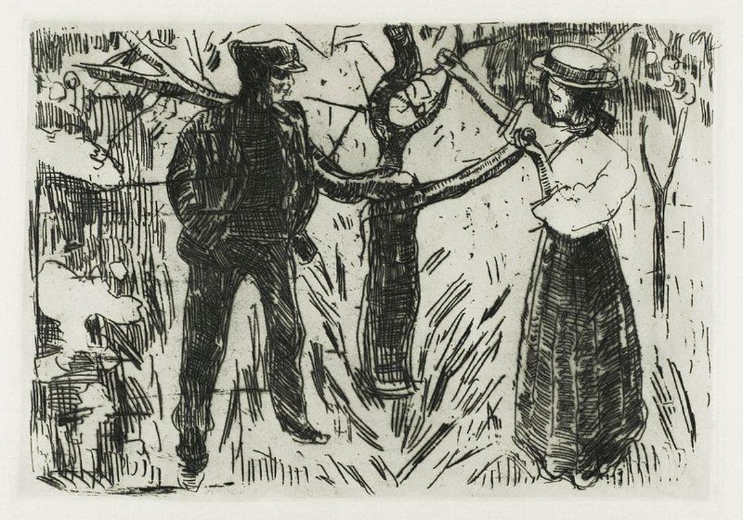 Edvard Munch | Two Human Beings Print | the Lonely Ones Art | Vintage ...