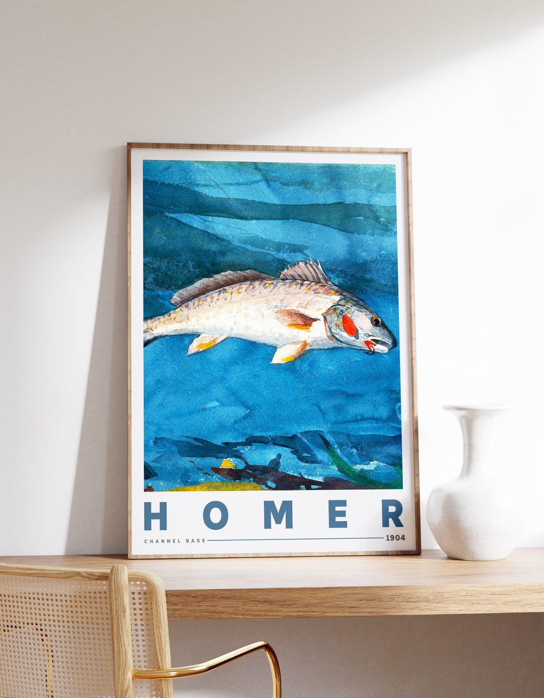 Winslow Homer Print | Channel Bass (1904) | Farmhouse Decor | Museum ...